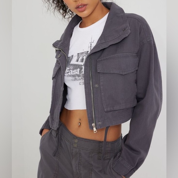 Garage | Jackets & Coats | Garage Cropped Utility Cargo Jacket | Poshmark